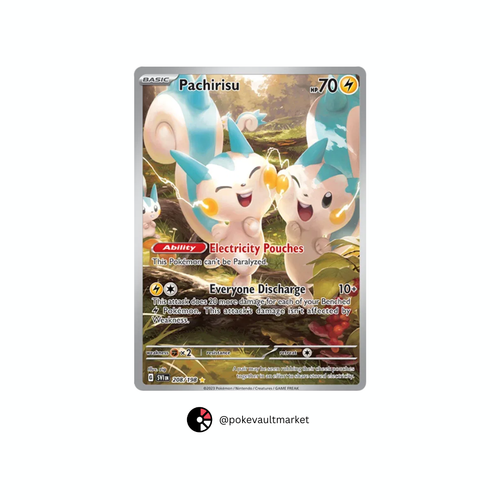 Pachirisu 208/198 Illustration Rare Holo - Scarlet & Violet Pokémon TCG ...