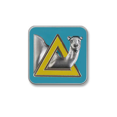 Sober Camel Enameled AA Lapel Pin 5/8" Teal/Gold/Matte Silver | eBay