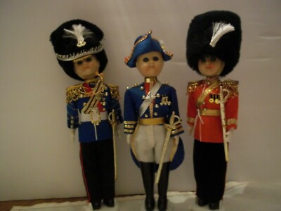 Vintage English Guard Dolls & Soldier Hard Plastic With Heart Shaped ...