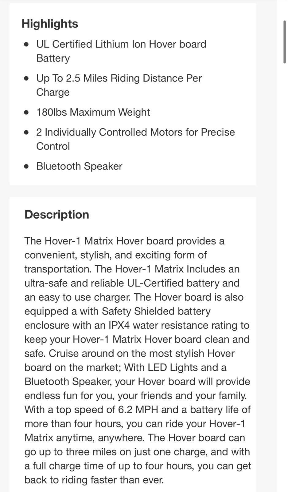 Hover-1 Matrix Chrome Pink Hoverboard | eBay