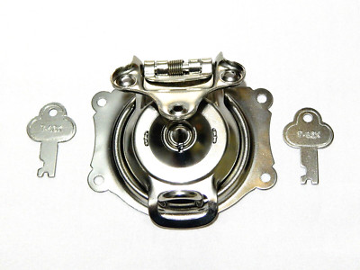 Antique Trunk Lock Nickel Plated Foot Locker Box Lock with Keys | eBay