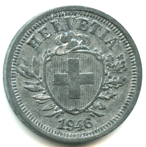 Switzerland 1 centime zinc coin, crest 1946 B no. 1508 | eBay