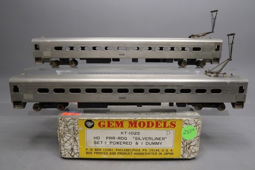 HO BRASS GEM KT-102S PRR PENNSYLVANIA RDG READING SILVERLINER SET 2 ...