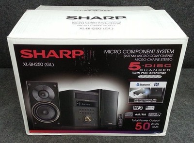SHARP XL-BH250 (GL) 5-Disc Micro Component Stereo System 50W RMS * | eBay