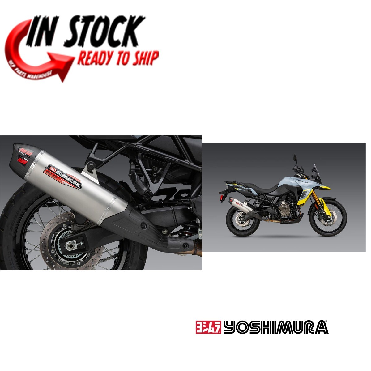 YOSHIMURA RS-12 ADV SLIPON EXHAUST SS SUZUKI 2023-24 DL800 VSTROM 800 ...
