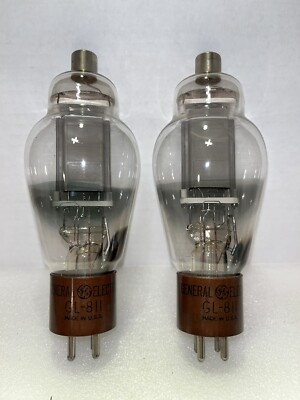 GE GL-811 Vacuum Tube Pair Sylvania JAN-CHS Tubes Excellent Close ...