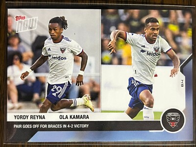 2021 Topps Now MLS #97 Yordy Reyna Ola Kamara DC United | eBay