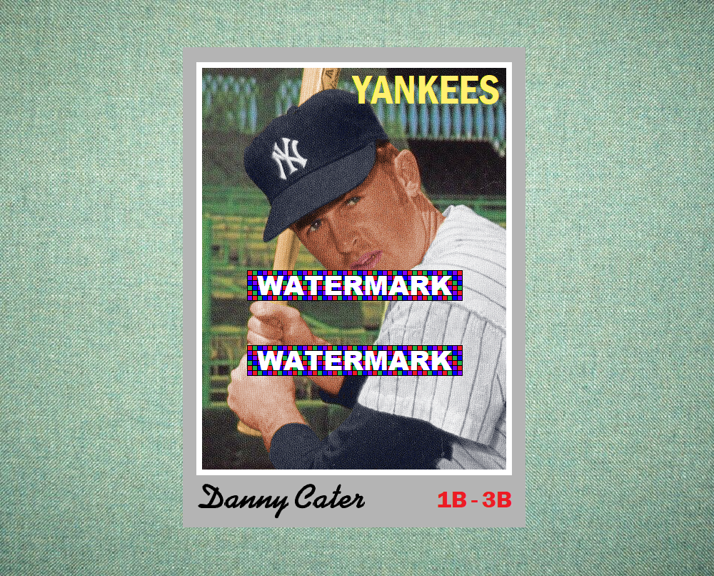 Danny Cater New York Yankees 1970 Style Custom Baseball Art Card | eBay