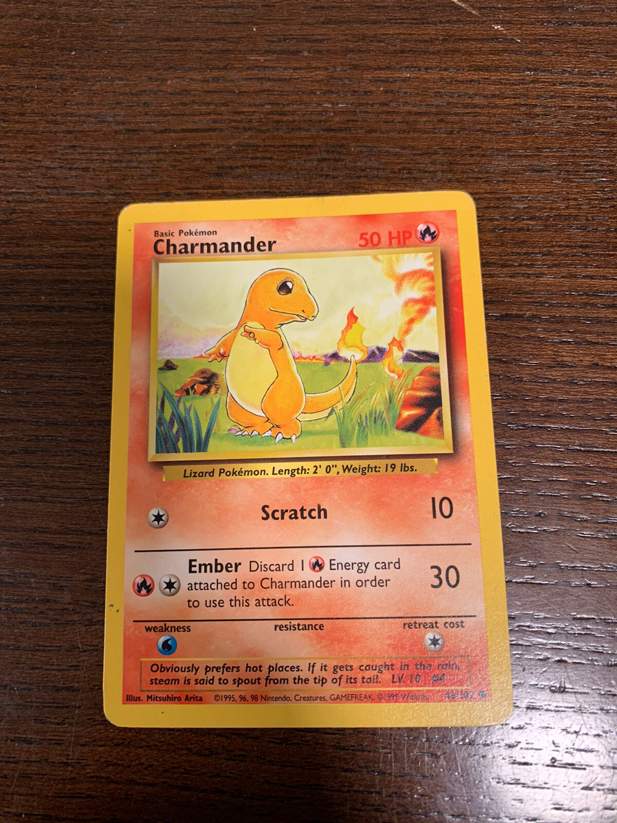 VERY RARE Charmander Pokemon Card Great Condition 1995 50 hp | eBay