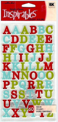EK Success Sticko Inspirables CELEBRATION Rub On Alphabet Stickers ...