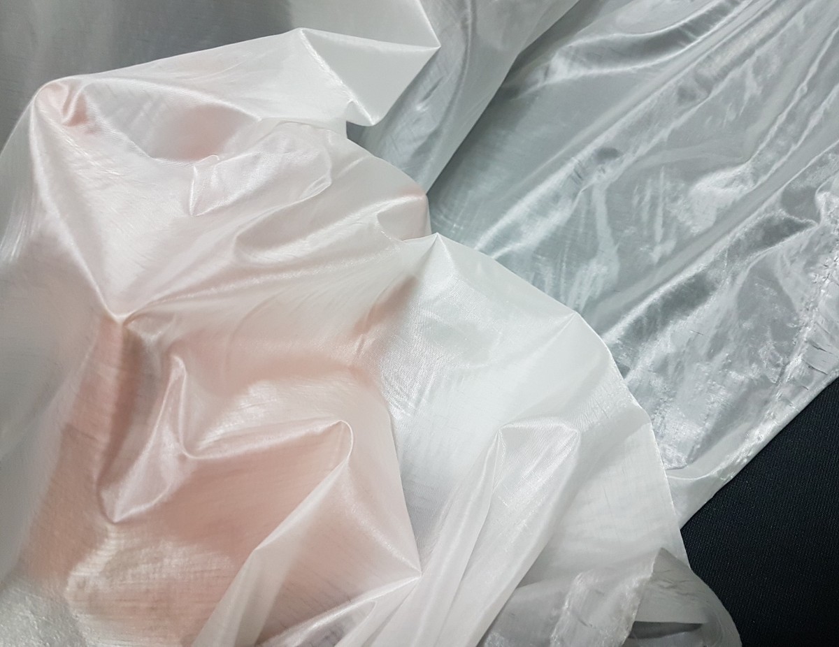 White Nylon Fabric 5.1 Oz. Mid Weight Nylon Taslan Fabric With Coating