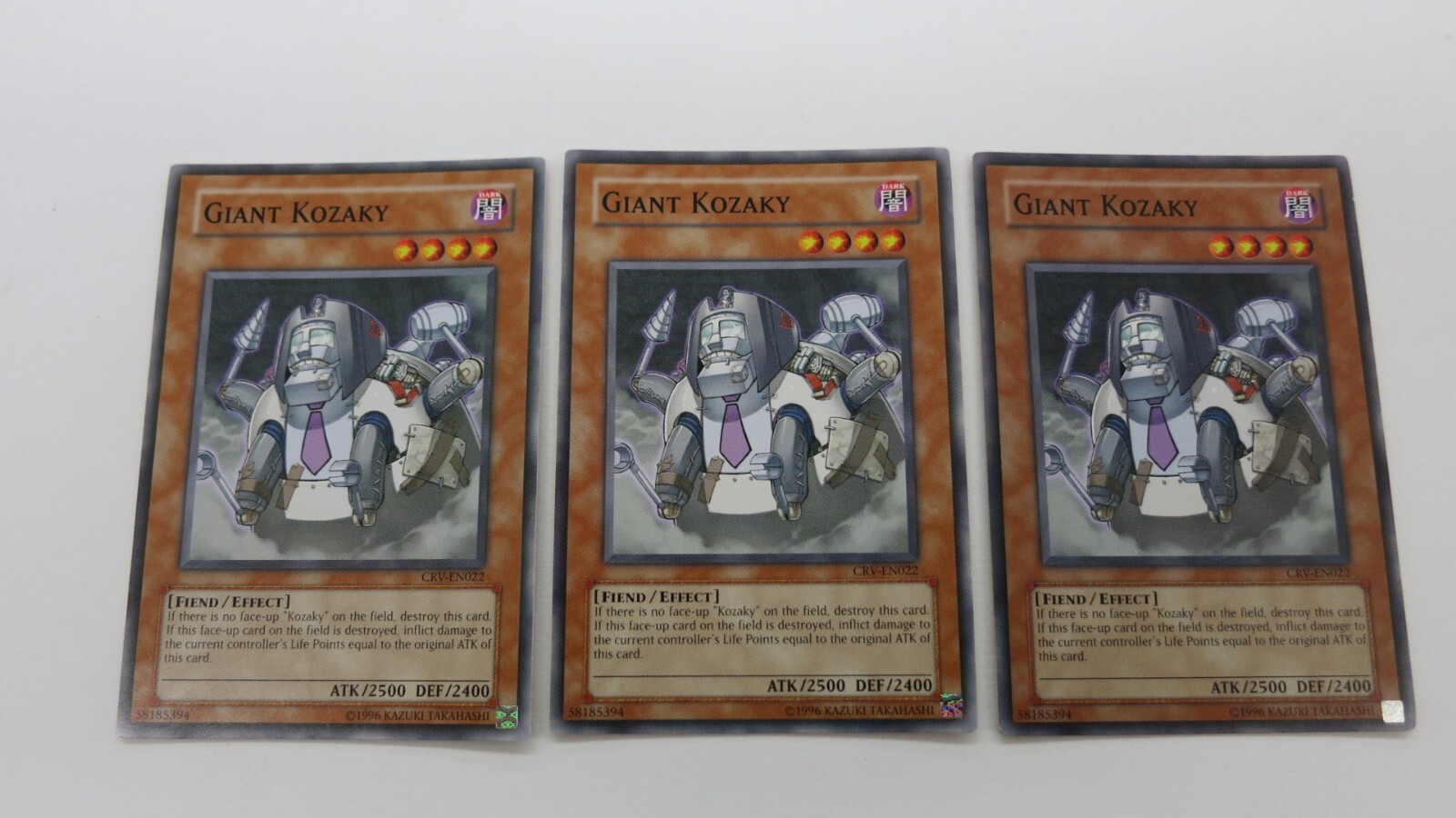 3x GIANT KOZAKY MONSTER PLAYSET CRV-EN022 UNLIMITED COMMON YUGIOH NM | eBay