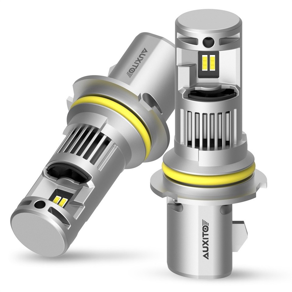 9004 HB1 6000K White 30000LM CSP LED Headlight Bulbs Kit High Low Beam ...