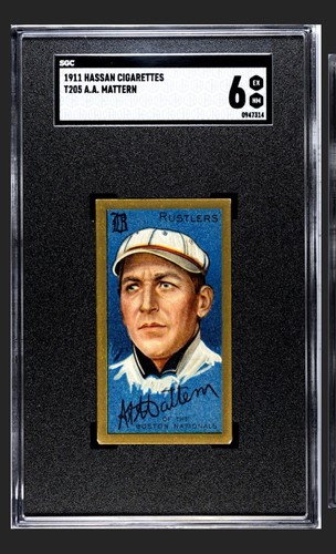 T205 Gold Border 125 Al Mattern Hassan factory 649 Boston NL SGC 6 | eBay