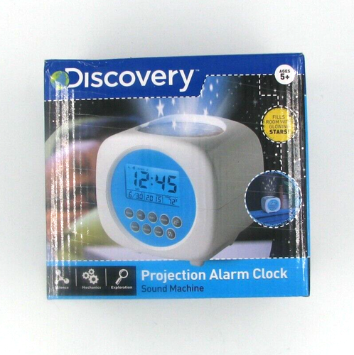 DISCOVERY Projection Alarm Clock Sound Machine Fills Room With Glowing ...