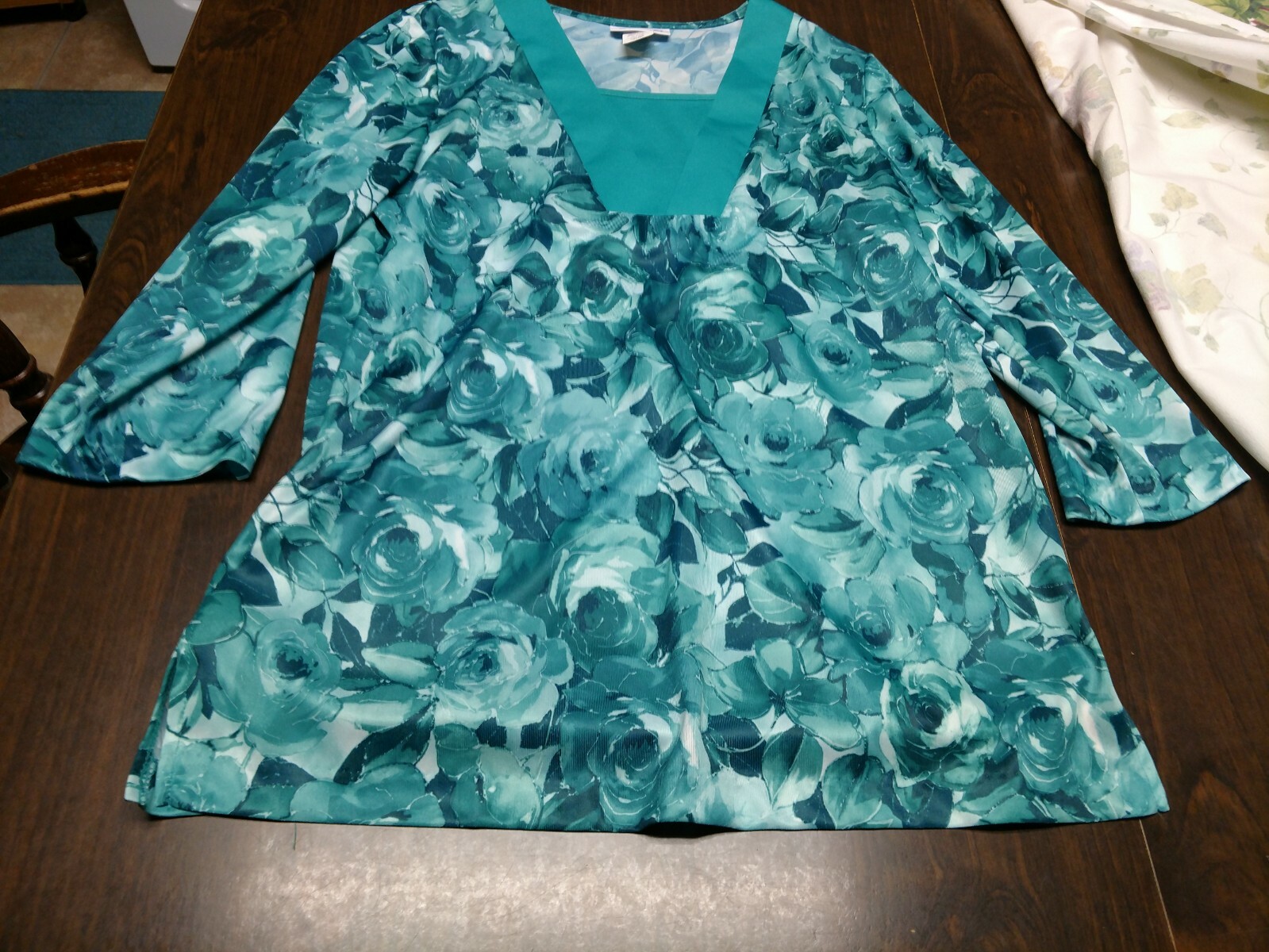 NWOT Blair Green Flowered Top Size Women s Small EBay nwot-blair-green-flowered-top-size-women-s-small-ebay