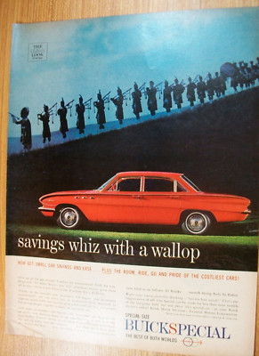 1961 Buick Special large mag car ad -bagpipes- "savings whiz with a ...