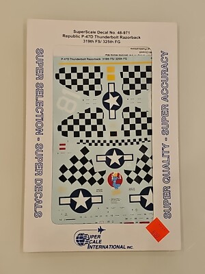 Super Scale Decal 48-971 1/48 Scale P-47D Thunderbolt Razorback | eBay