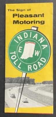 Vintage Indiana Toll Road Commission Map | eBay