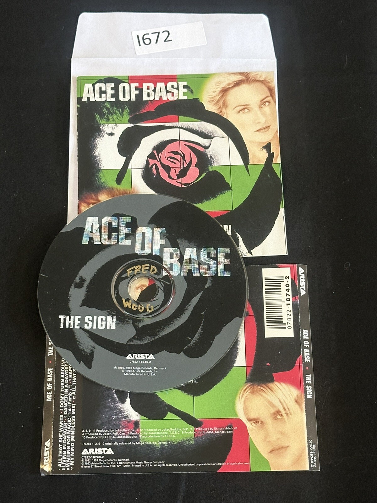 The Sign by Ace of Base (CD, Oct-1993, Arista) NO CASE I672 78221874021 ...
