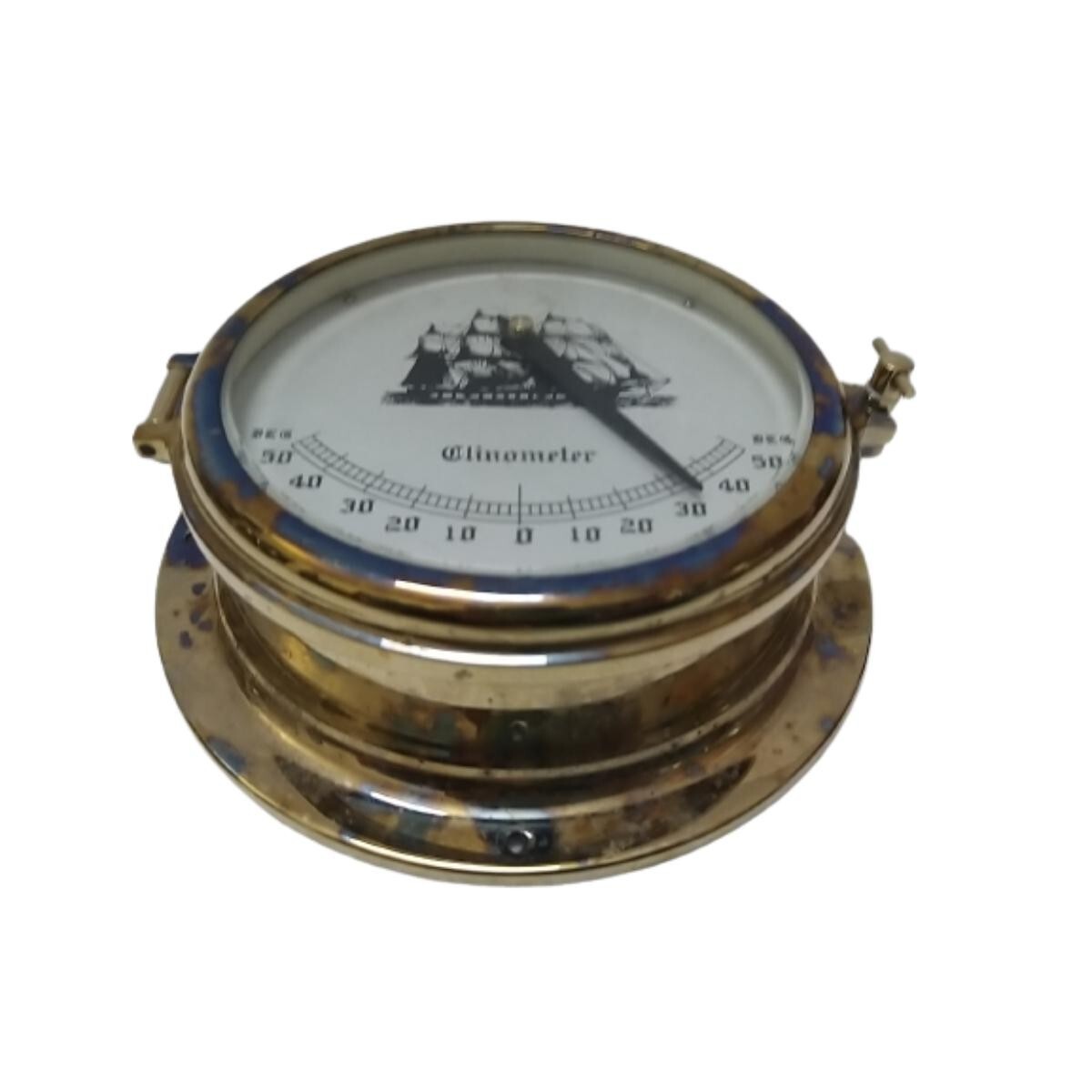 Vintage Marine BRASS Clinometer / Inclinometer- From ship salvage (574 ...