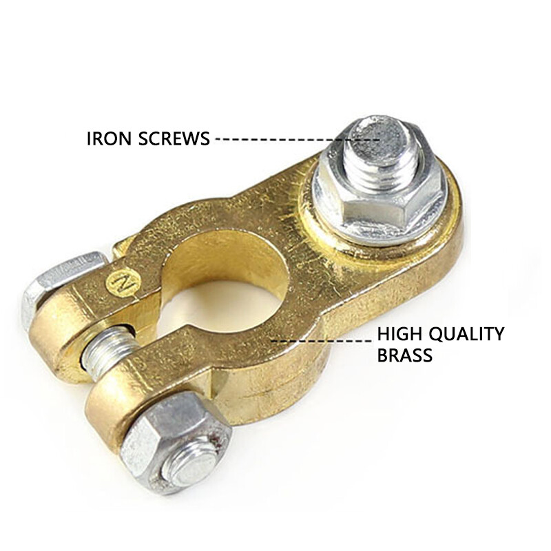 Brass Battery Terminal Connectors Top Post Battery Terminals Clamp Set ...