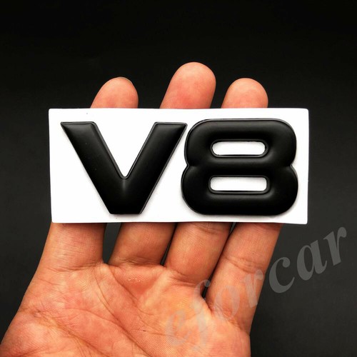 Metal Black V8 Vntage Car Auto Trunk Fender Rear Emblem Badge Decal ...