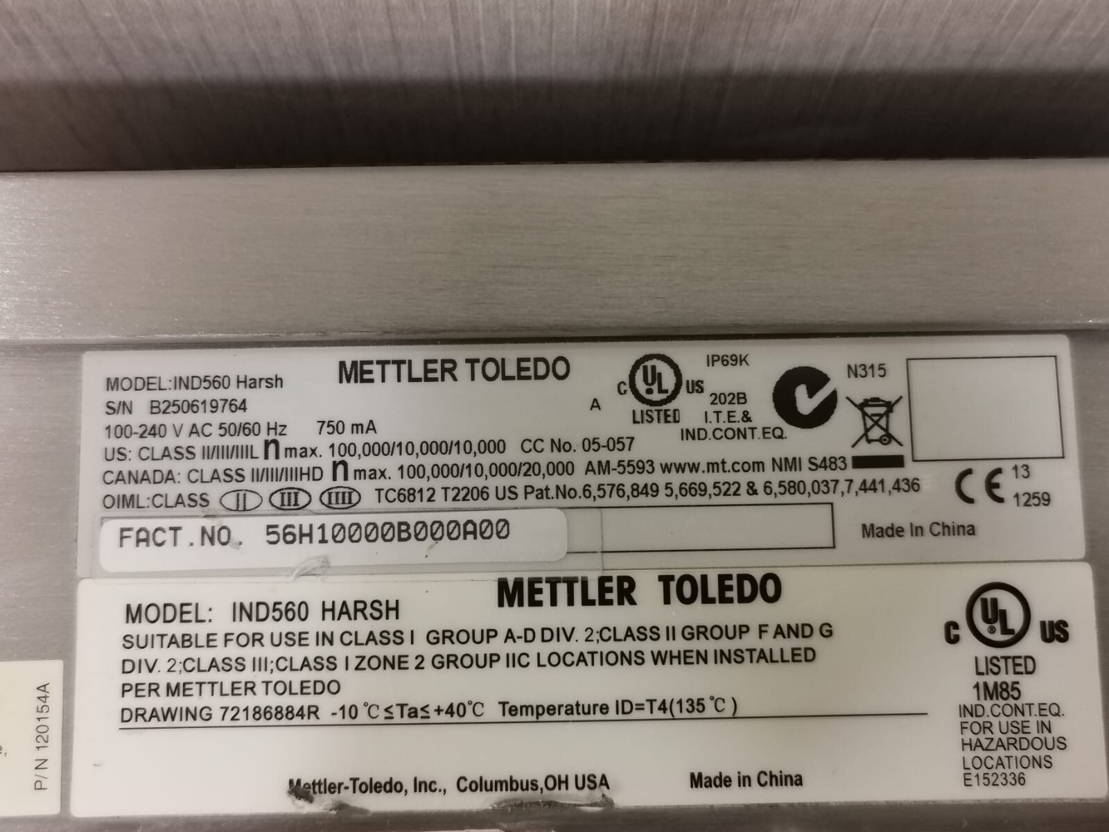 METTLER TOLEDO IND560 HARSH DIGITAL WEIGHING TERMINAL DISPLAY | eBay
