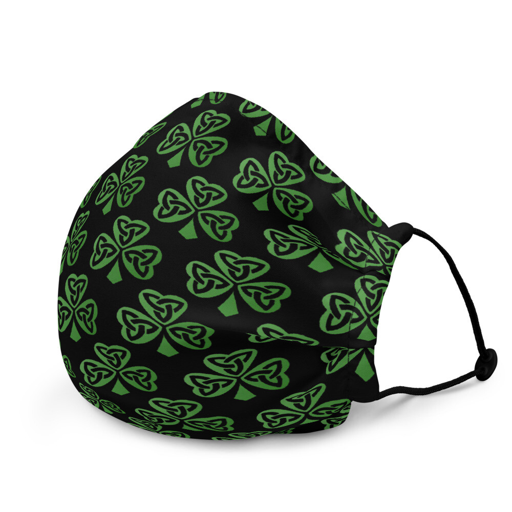 St. Patrick’s Day Shamrock Premium face mask Trinity Black | eBay