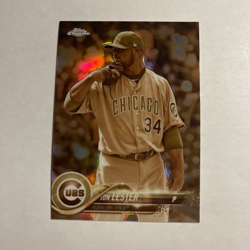 2018 Topps Chrome Jon Lester Card #191 Sepia Refractor Chicago Cubs MLB ...