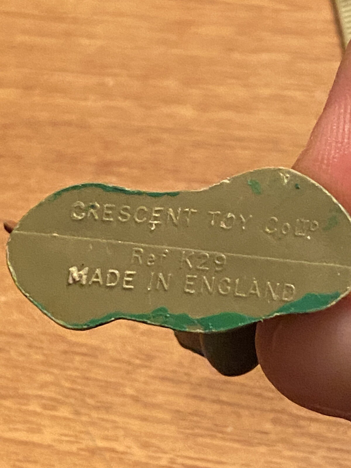 Vintage Crescent Toy soldier w/gun rifle PLASTIC Made in England ~1.5 ...