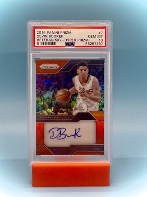 2016 Panini Prizm Devin Booker Veteran Signatures Hyper Prizm #7 /10 ...