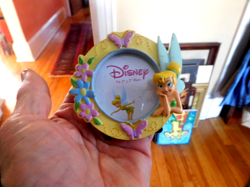 Tinker Bell Small Miniature Picture Frame Disney Enesco Photo Round 2 ...