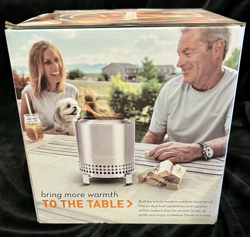 New In Box Mesa XL Stainless Steel Tabletop Stove Fire Pit w/ Stand ...