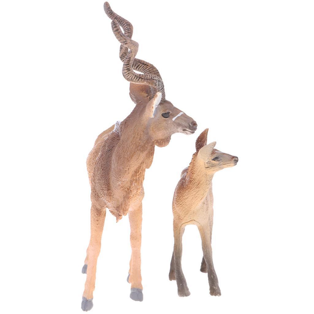 2 Pieces Simulation Antelope Figure Toy Animal Model Set, home and desk ...