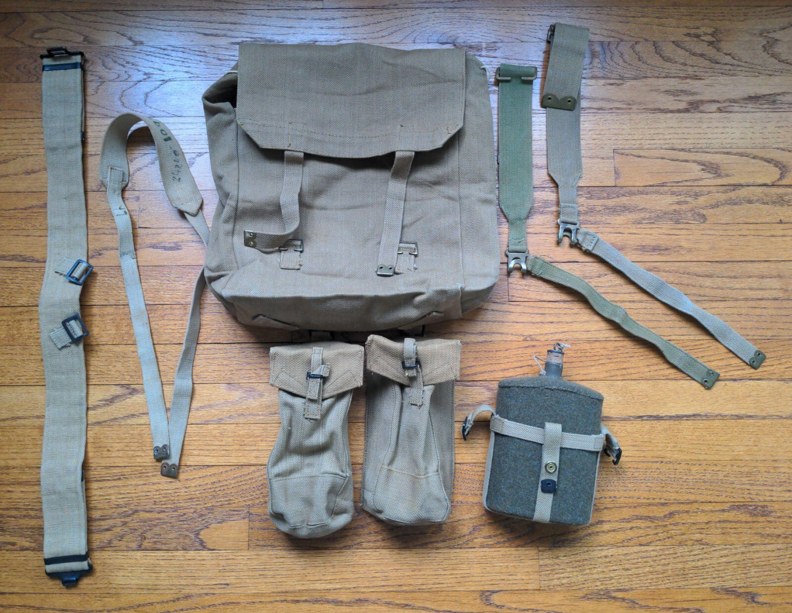 British 37 Pattern web gear with canteen and large backpack | eBay