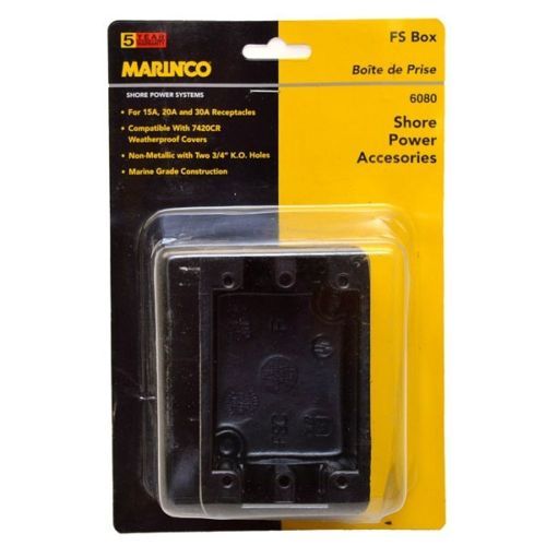 Marinco 6080 FS Box Black F/ 15A 20A 30A Receptacles | eBay