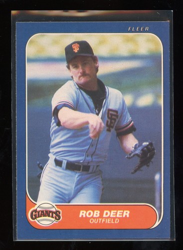 1986 Fleer Rob Deer San Francisco Giants #538 | eBay