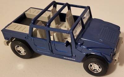Vintage 1995 New Ray Diecast 1/32 Scale Blue Hummer H2 Convertible 4X4 ...