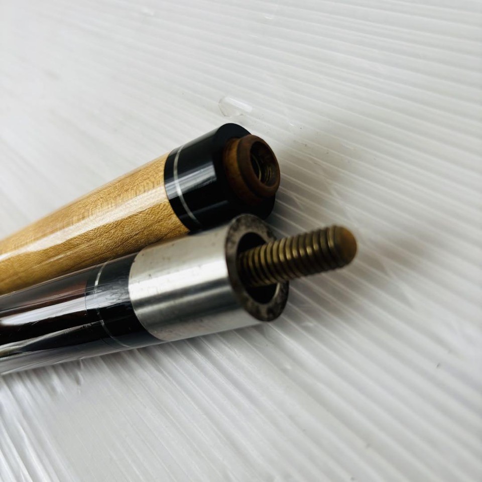 ADAM Billiard Pool Cue 2-Pieces Stick Brown Khaki Indoor Sports w/Hard ...