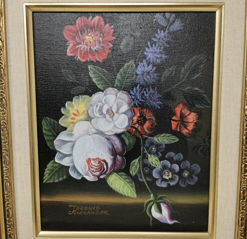 Beautiful Still Life Floral Fine Painting By Terence Alexander Signed ...