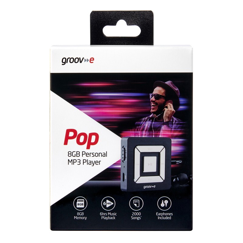 Groov-e Pop 8GB Portable Personal Pocket MP3 Music Player Rechargeable ...