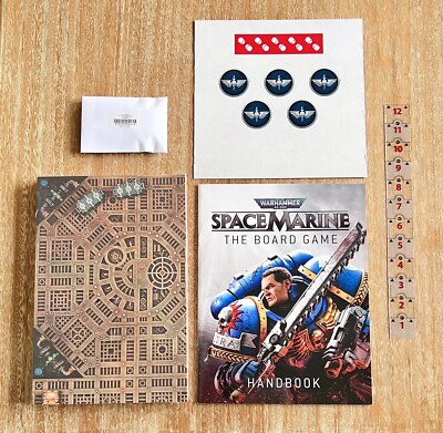 Warhammer 40K Space Marine Board Game Handbook Markers Board Dice Ruler ...