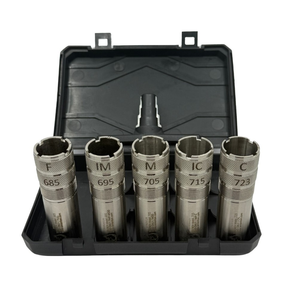 Beretta/Benelli Mobil Thread 12ga Extended Choke Tubes Set 5 pcs Silver ...