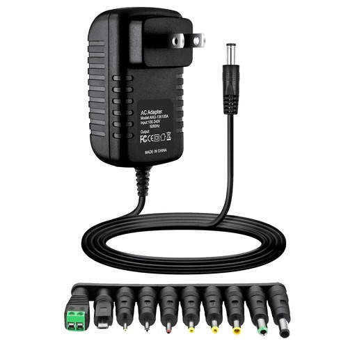 AC Adapter 9V 2A Power Supplywith 10 Plug adapters 4' Cord 9v Wall ...