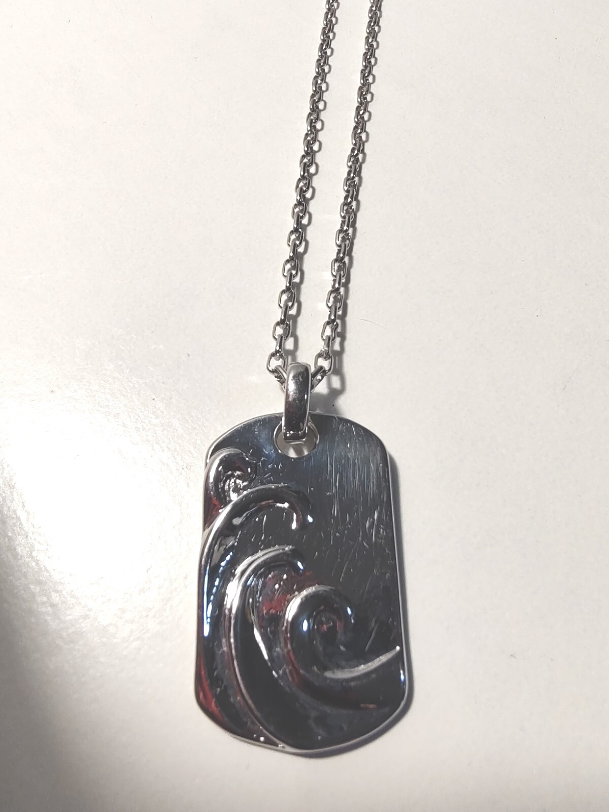 Stainless Steel Hurley Wave, Dog Tag Style Pendant an… - Gem