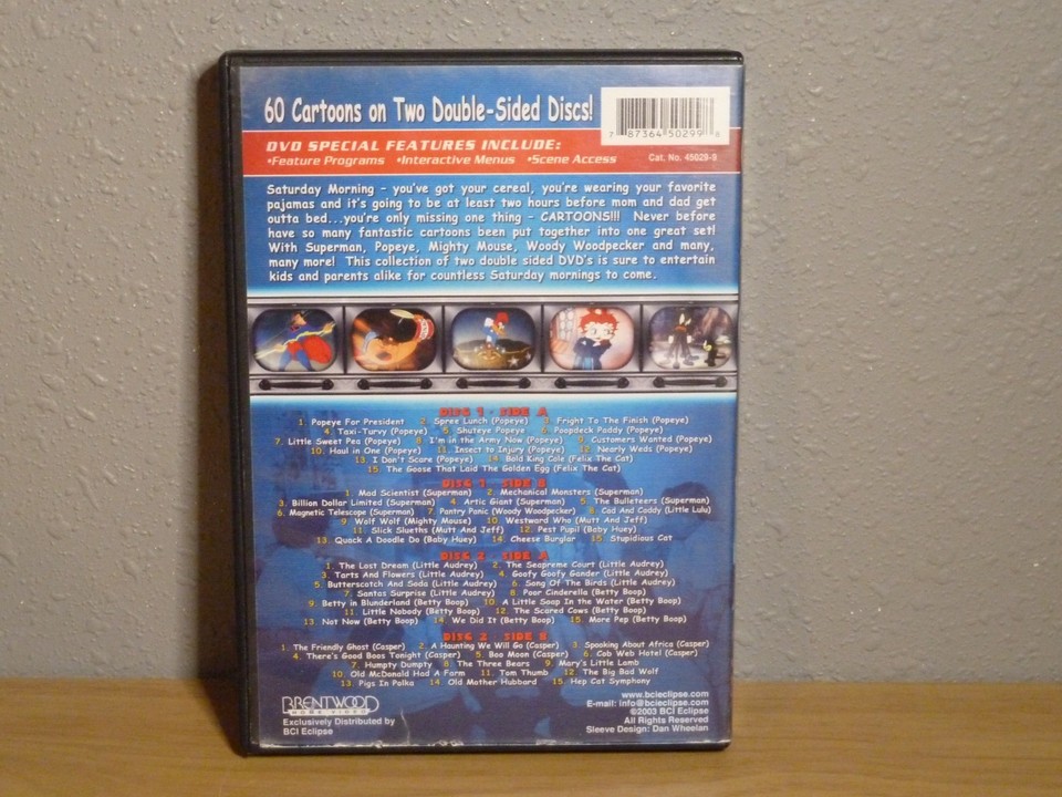 Classic Cartoons vol. 1+2 (DVD, 2-Disc Set, Vintage Cartoons shows ...