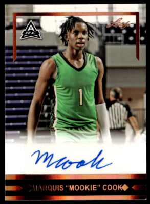 2021-22 Leaf Memories - 1991 Base Autographs Bronze Marquis Cook Oregon ...