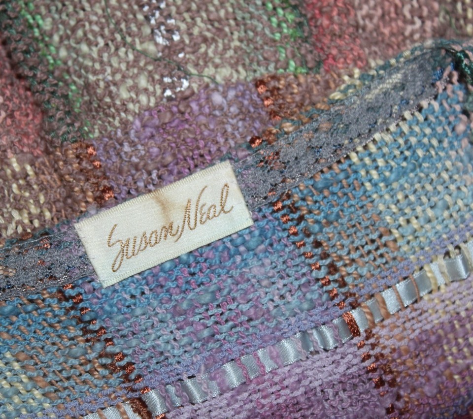 Susan Neal Sz S M Pink Handwoven Stripe Funky Art-to-Wear Fiber Artist ...