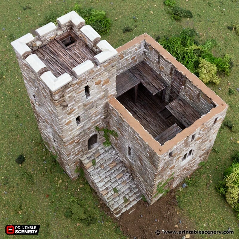 Norman Stone Fort Scatter Terrain Tabletop Gaming DnD 3DPrint 32/28/20 ...